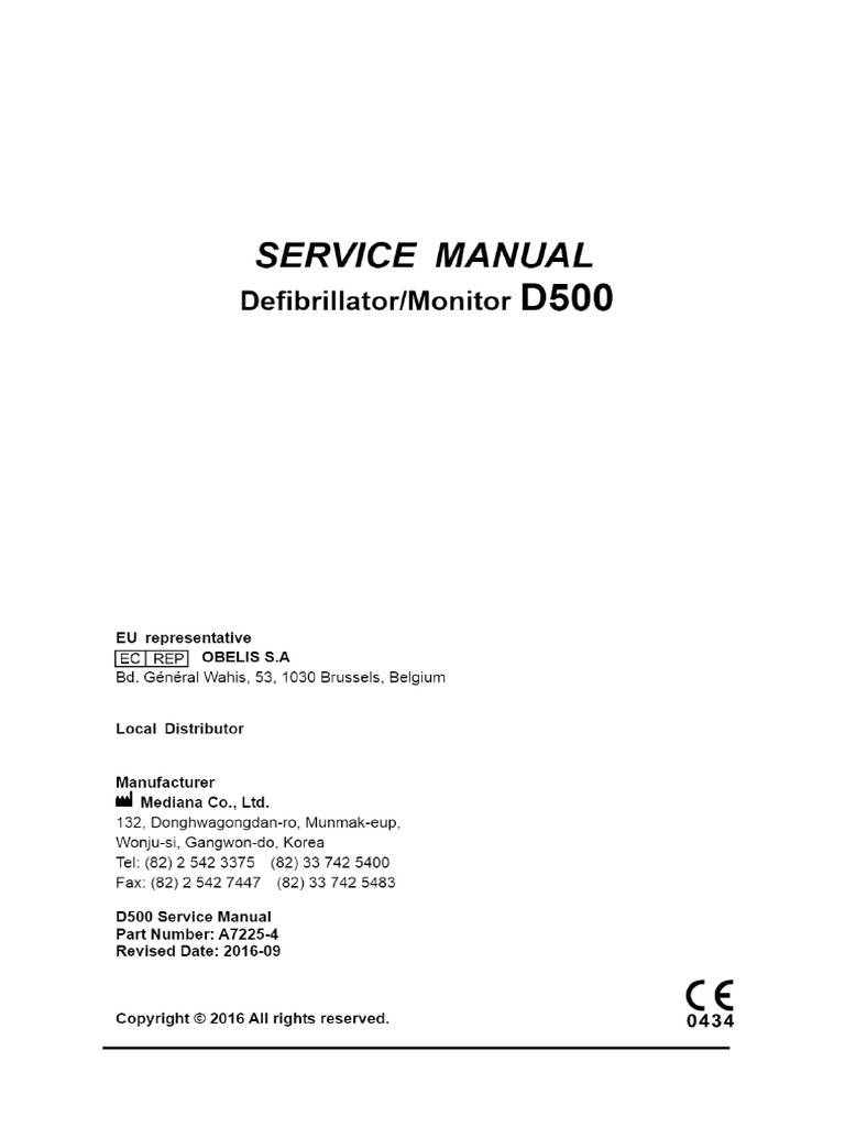 SERVICE MANUAL Defibrillator - Monitor D500 - Manualzz | PDF