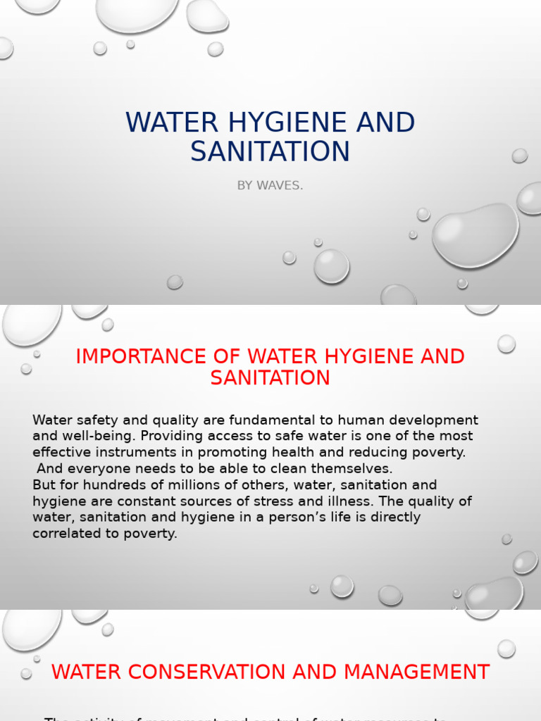 Water Hygiene and Sanitation | PDF