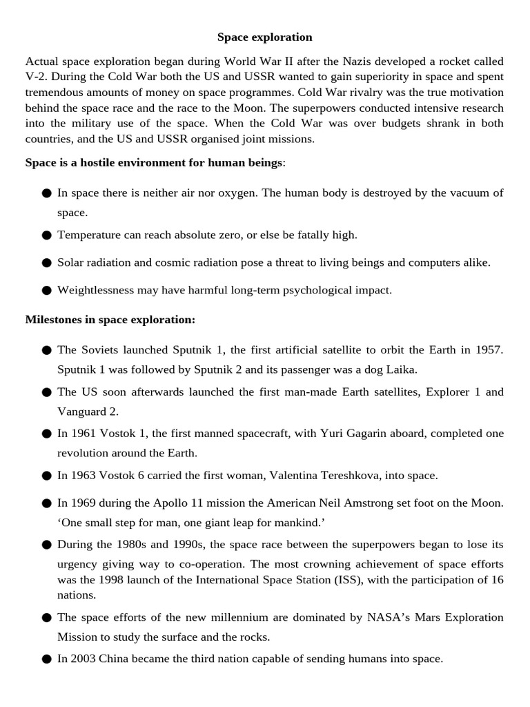 Space Exploration | PDF