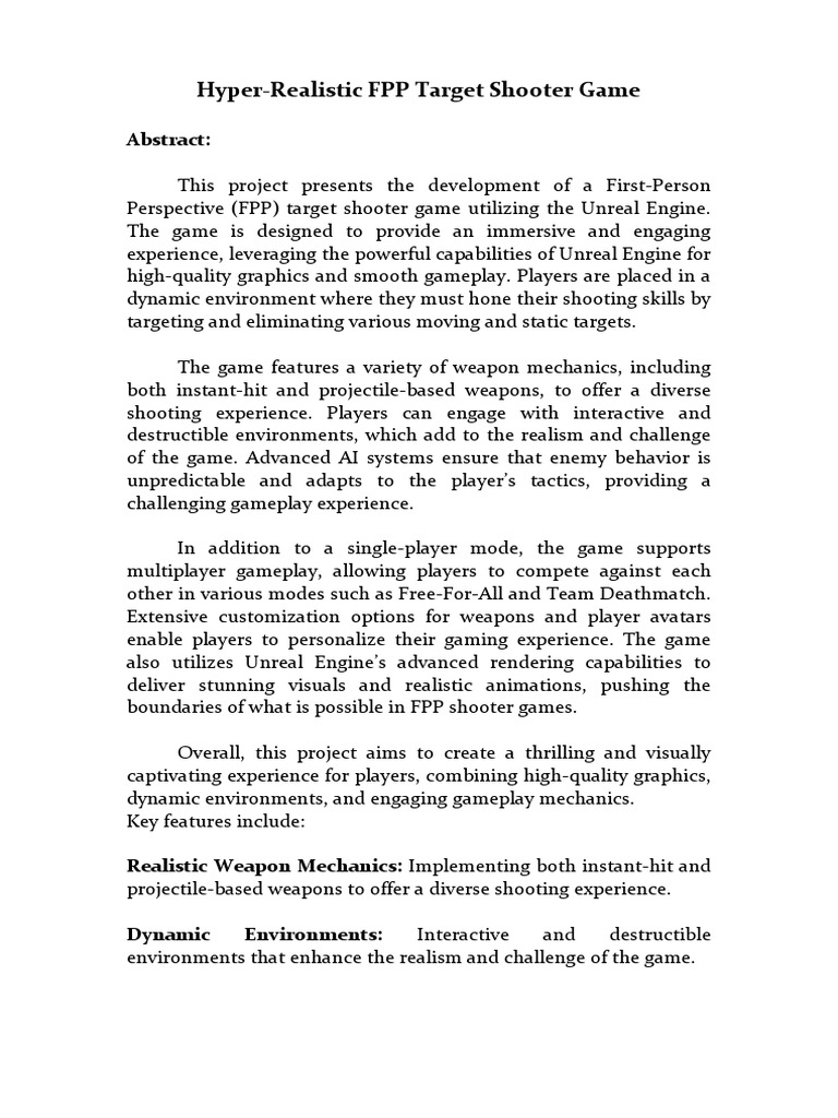 Game Abstract | PDF