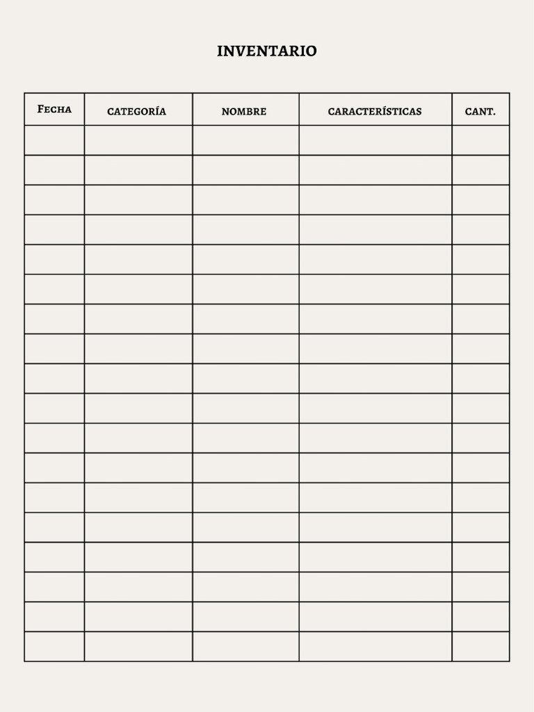 Pink Simple & Minimal Inventory Chart.pdf | PDF