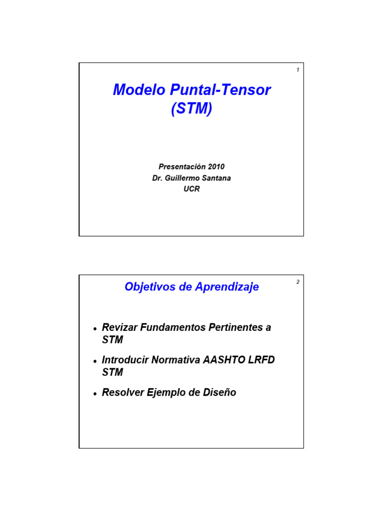 (PPT) Modelo Puntal-Tensor - G. Santana (2010) | PDF