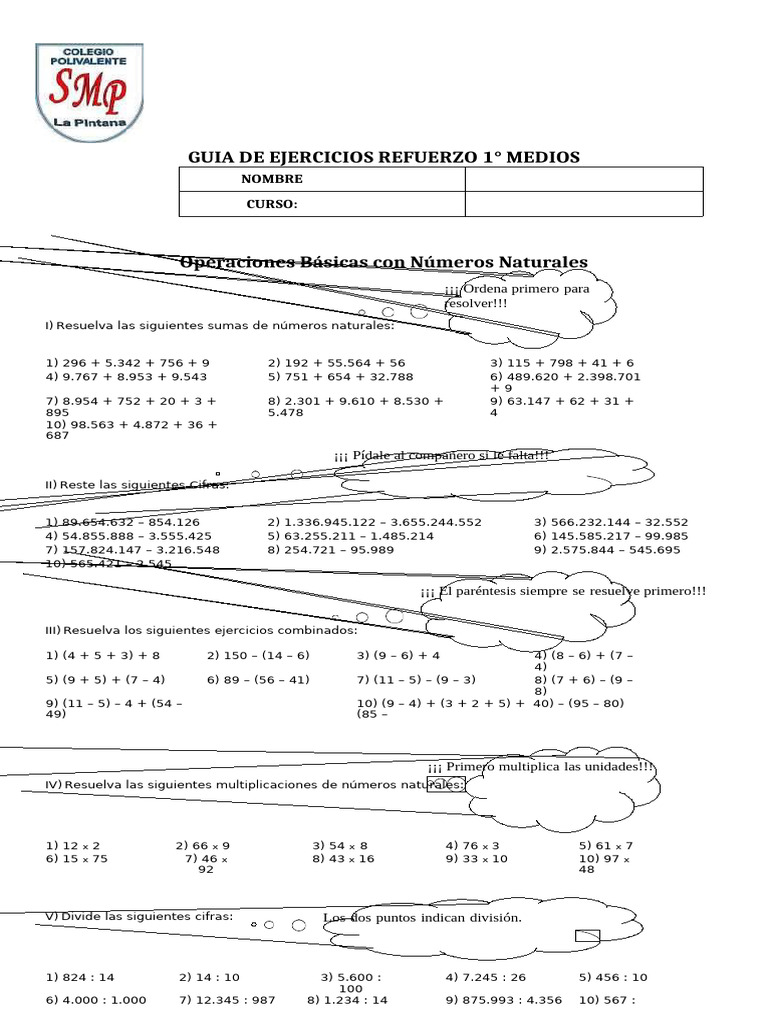 Refuerzo 1 Medios | PDF