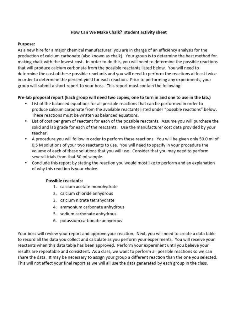 Chemistry Matters Chalk | PDF