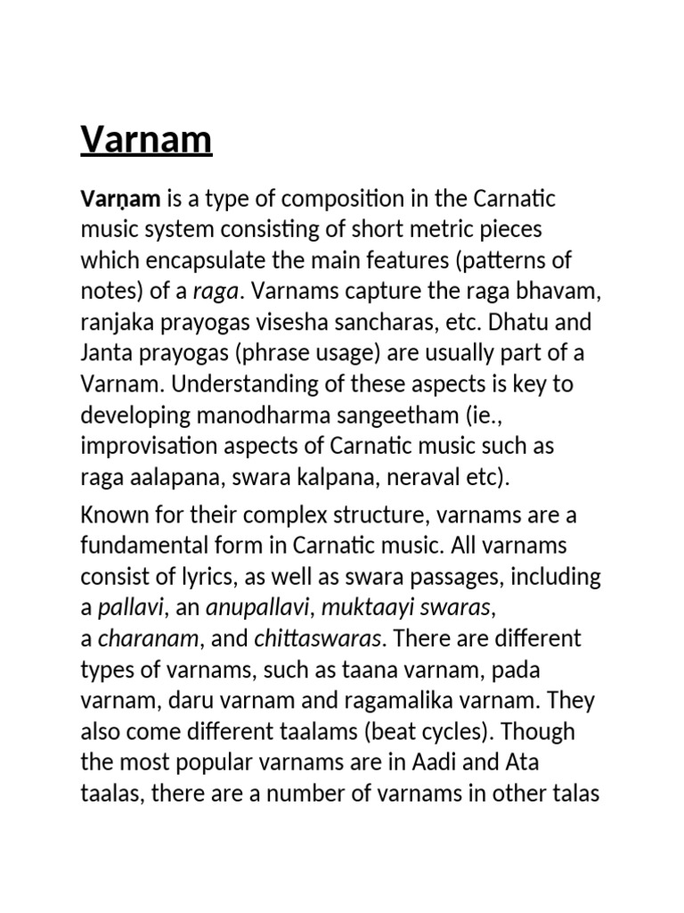 Varnam | PDF