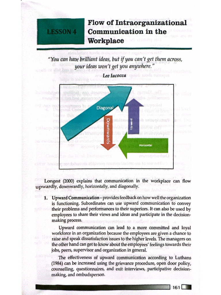 Flow Of Intraorganizational Communication In The Workplace Pdf