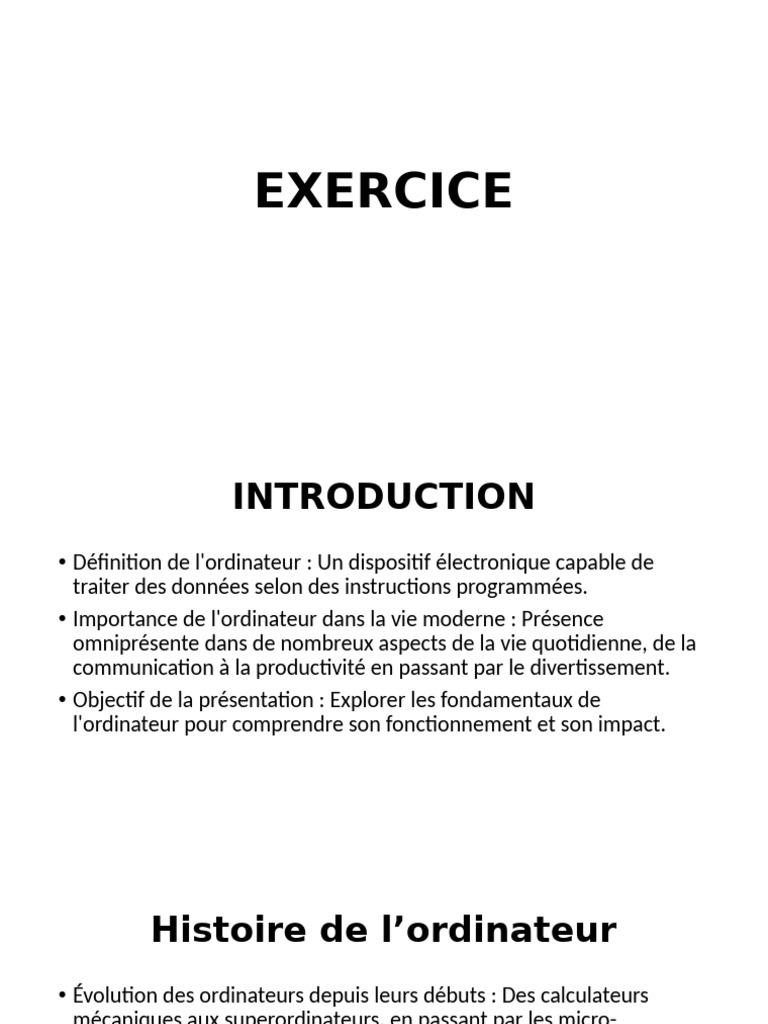 Exercice | PDF