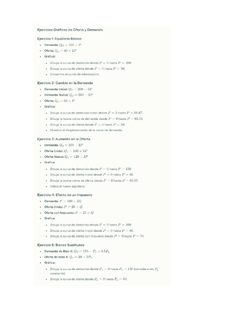 Ejercicios N01 Economía | PDF