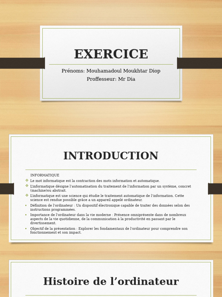 Exercice Informatique | PDF