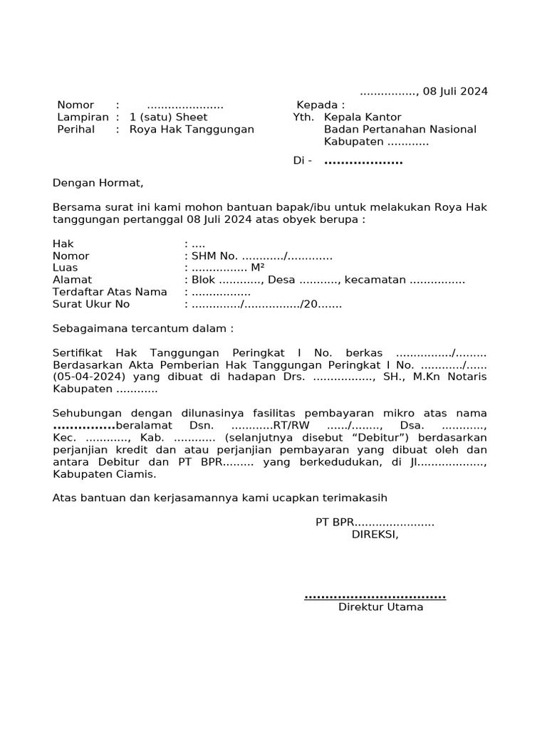 PERMOHONAN ROYA OK | PDF