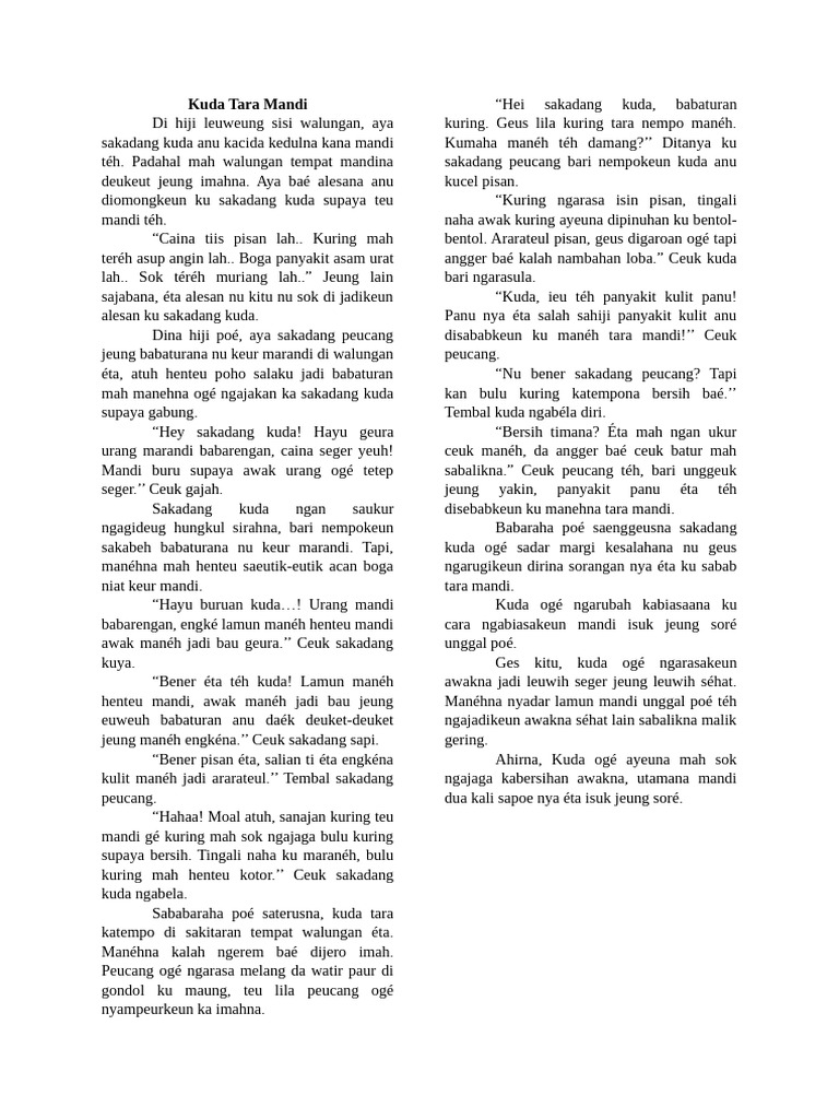 Dongeng Sunda - Edited | PDF