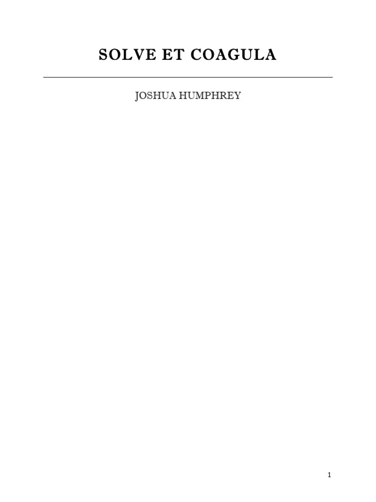 Solve Et Coagula | PDF