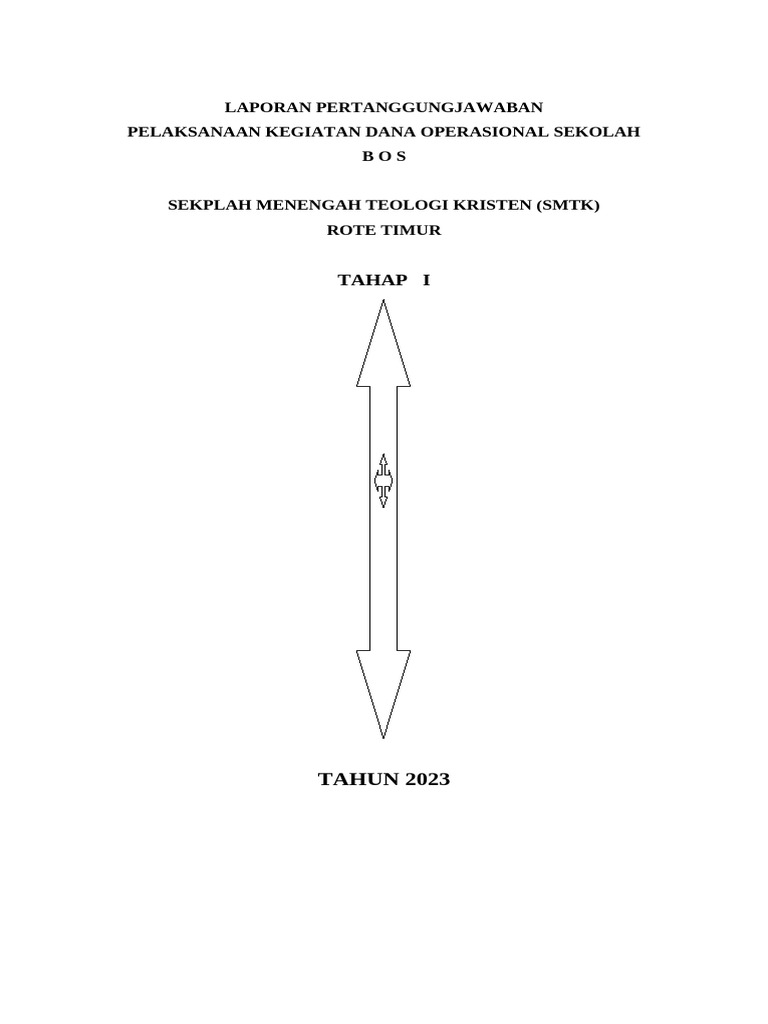 Laporan Lpj Bos Thp i 2024 | PDF