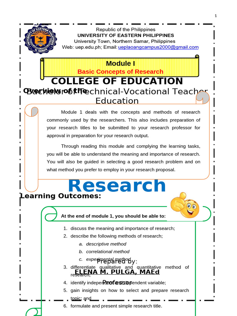 Research-Module-1-3-2022-2023 | PDF