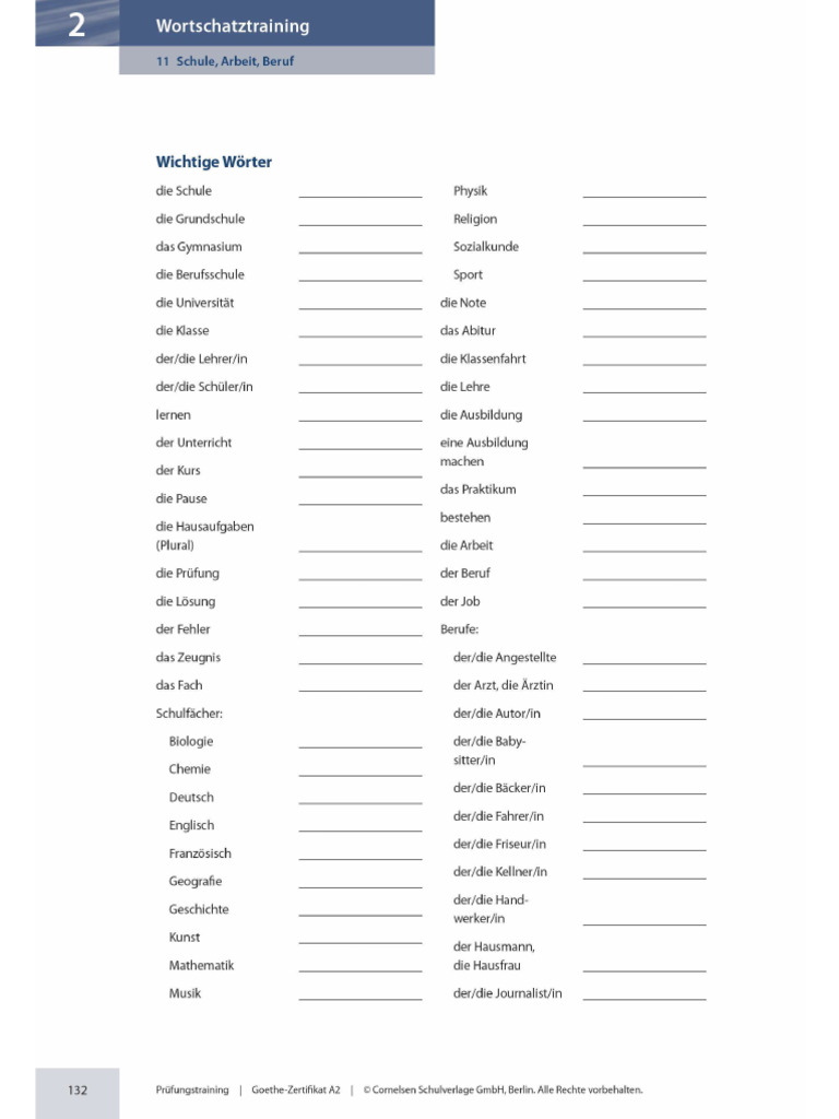 a2 wichtige woerter_54 | PDF