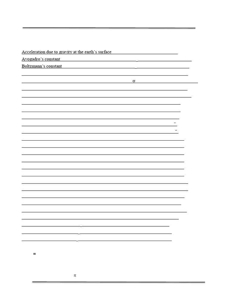 2017 Sem1 PHY10001 Data Sheet | PDF