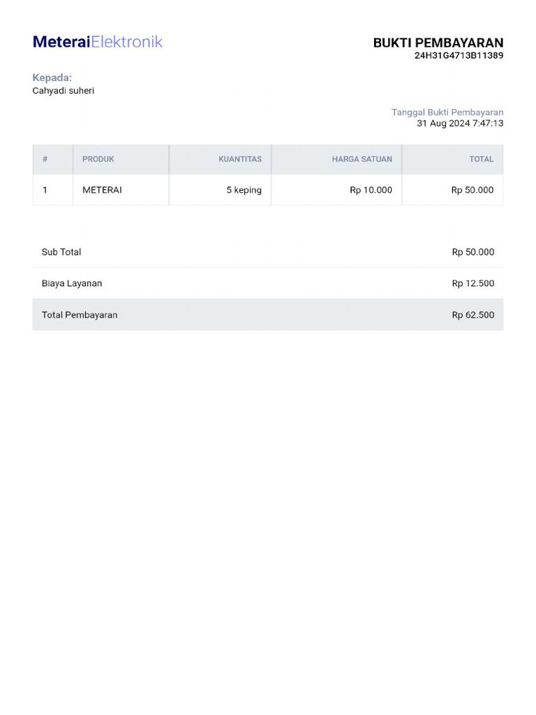 Bukti Pembayaran-24H31G4713B11389 | PDF