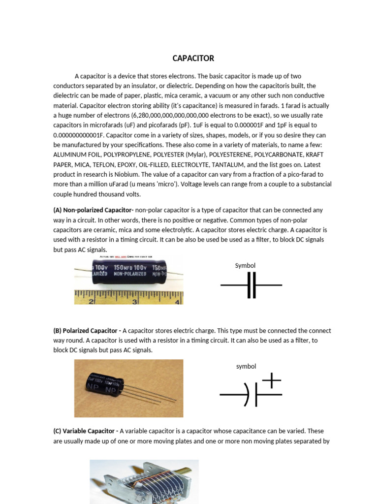 Chapter 6 - capacitor | PDF