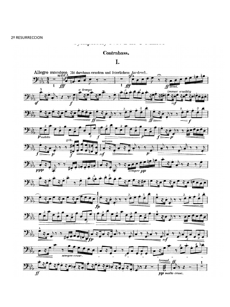 Contrabajo - Mahler | PDF