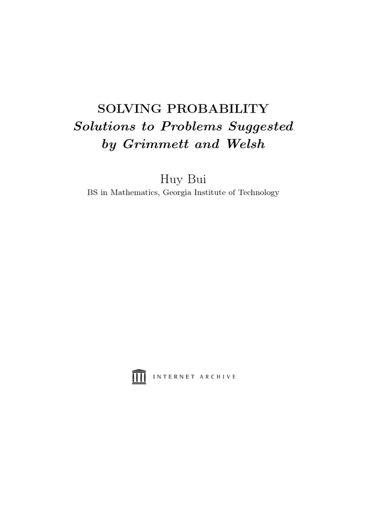 Solving Probability Pdf