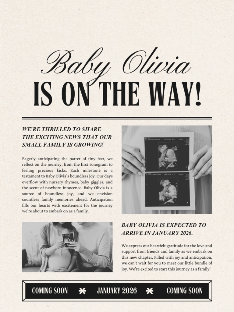 Baby olivia on the way | PDF