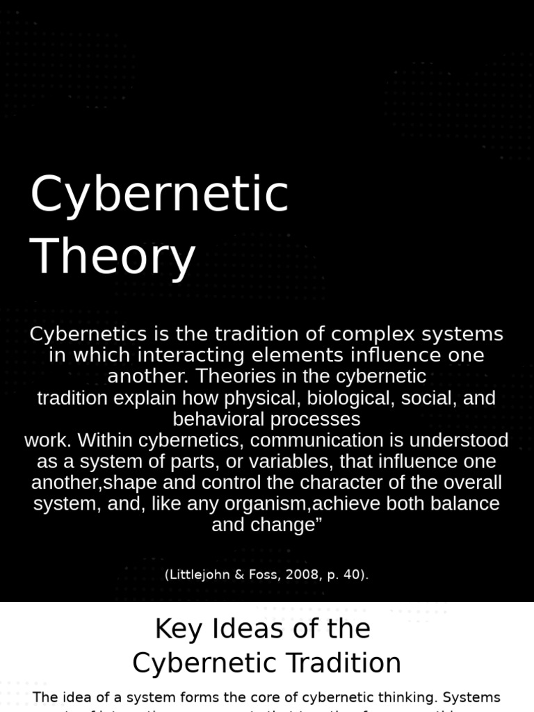 Cybernetic Theory PP | PDF