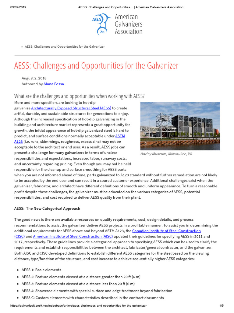 AESS - Challenges and Opportunities - American Galvanizers Association ...
