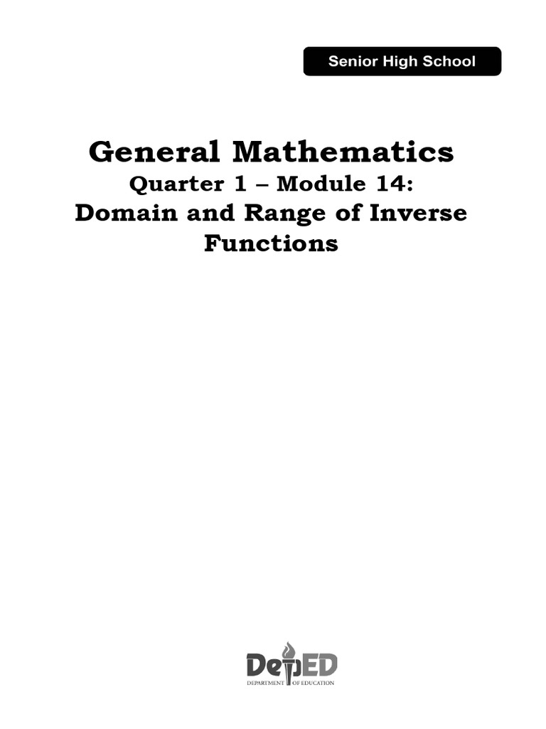 Domain And Range Of Inverse Functions Pdf