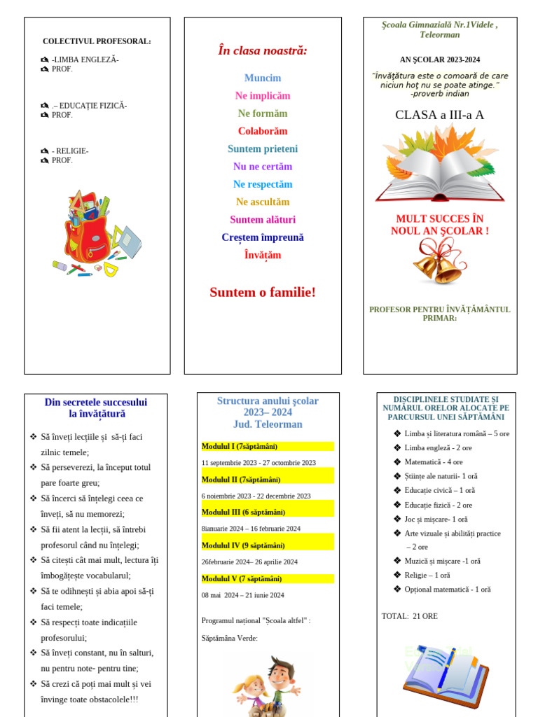 Pliant clasa a III-a | PDF