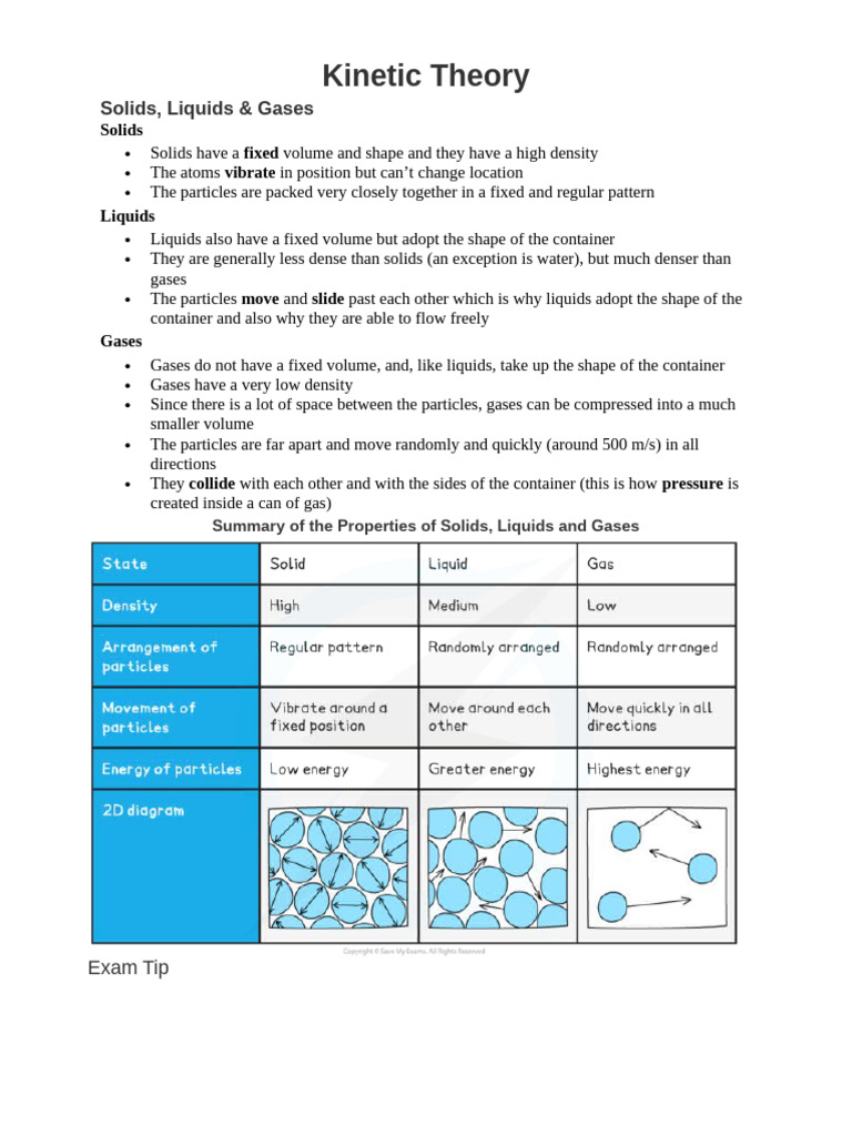 Kinetic Theory and States of matter | PDF