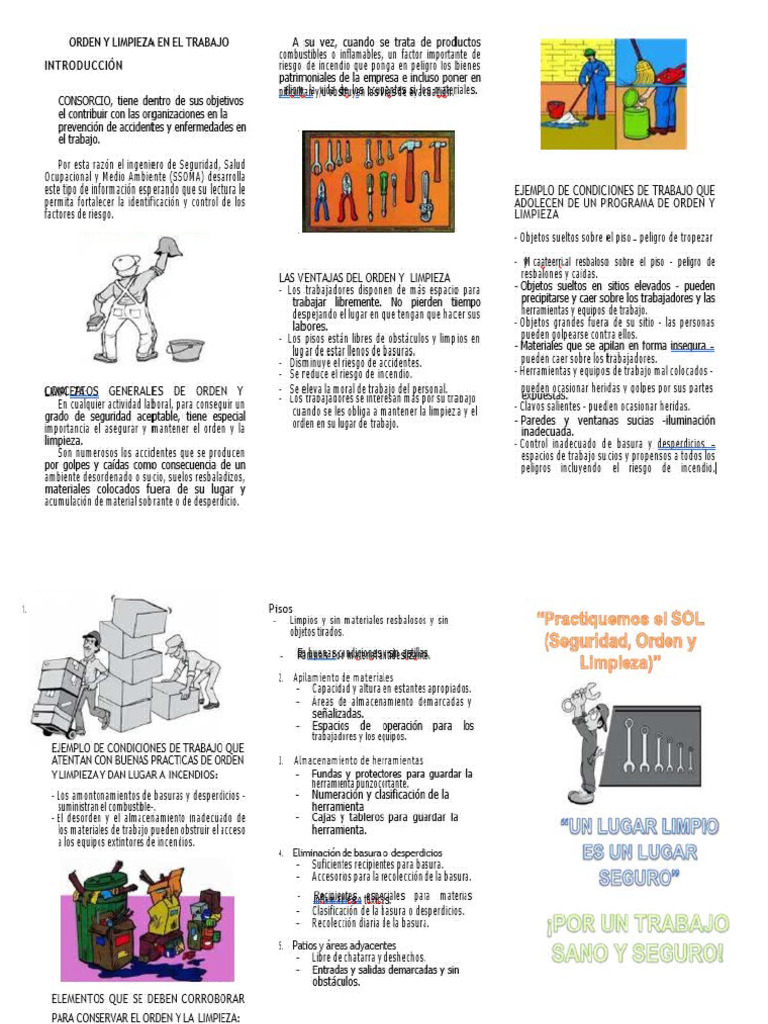 Triptico Orden y Limpieza | PDF
