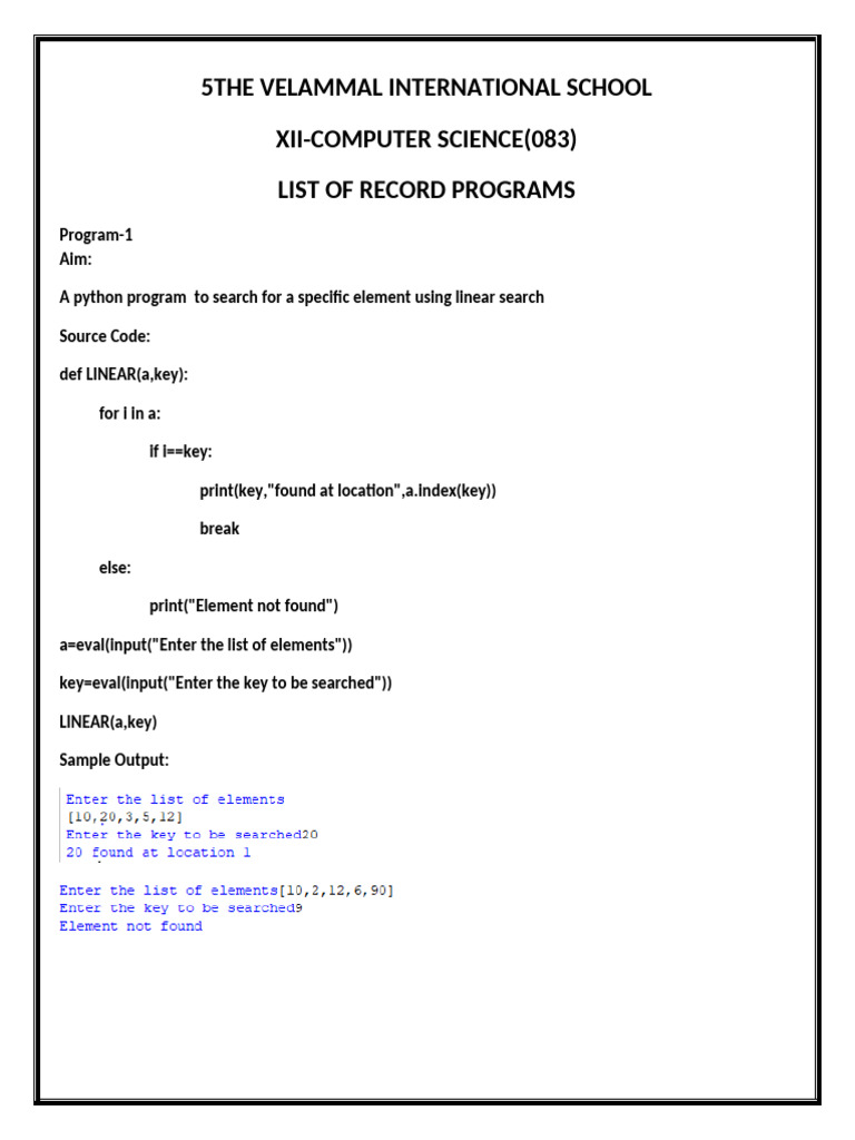 Lab Programs (1 15) | PDF