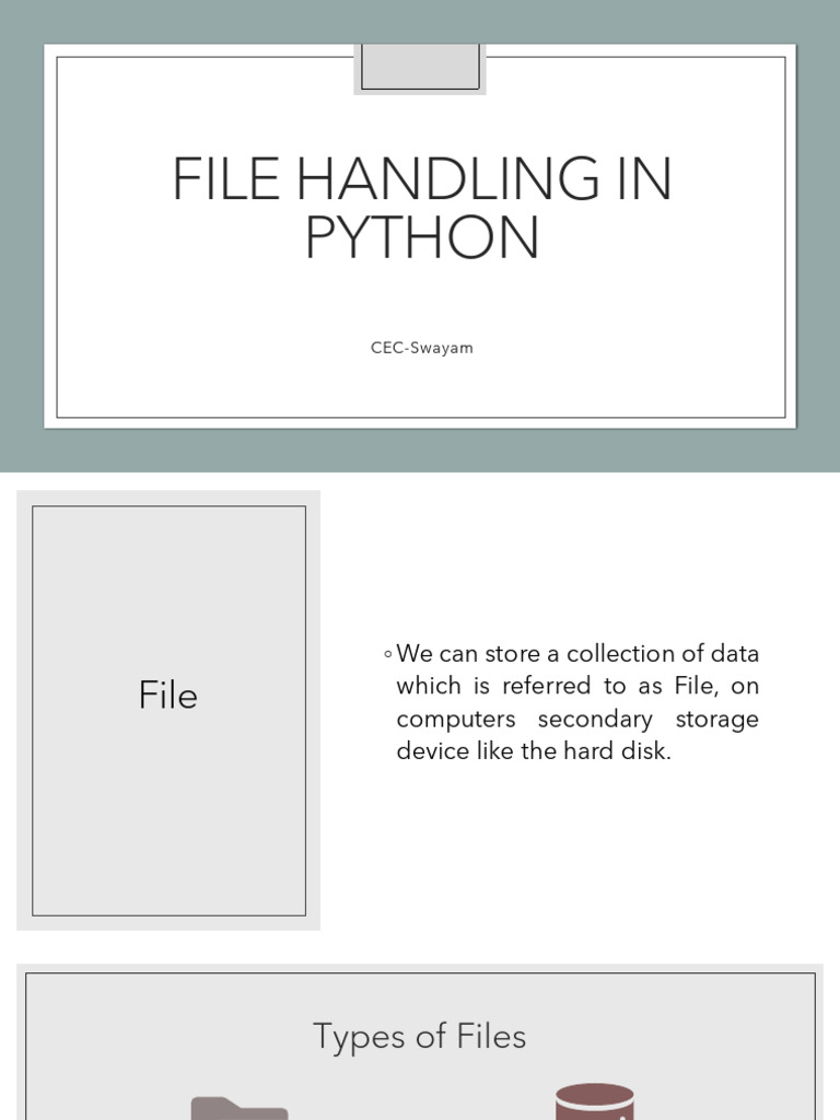 File Handling | PDF