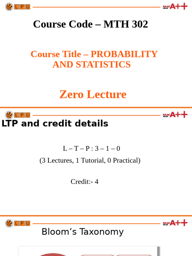 New Zero Lecture - MTH 302 - Final | PDF