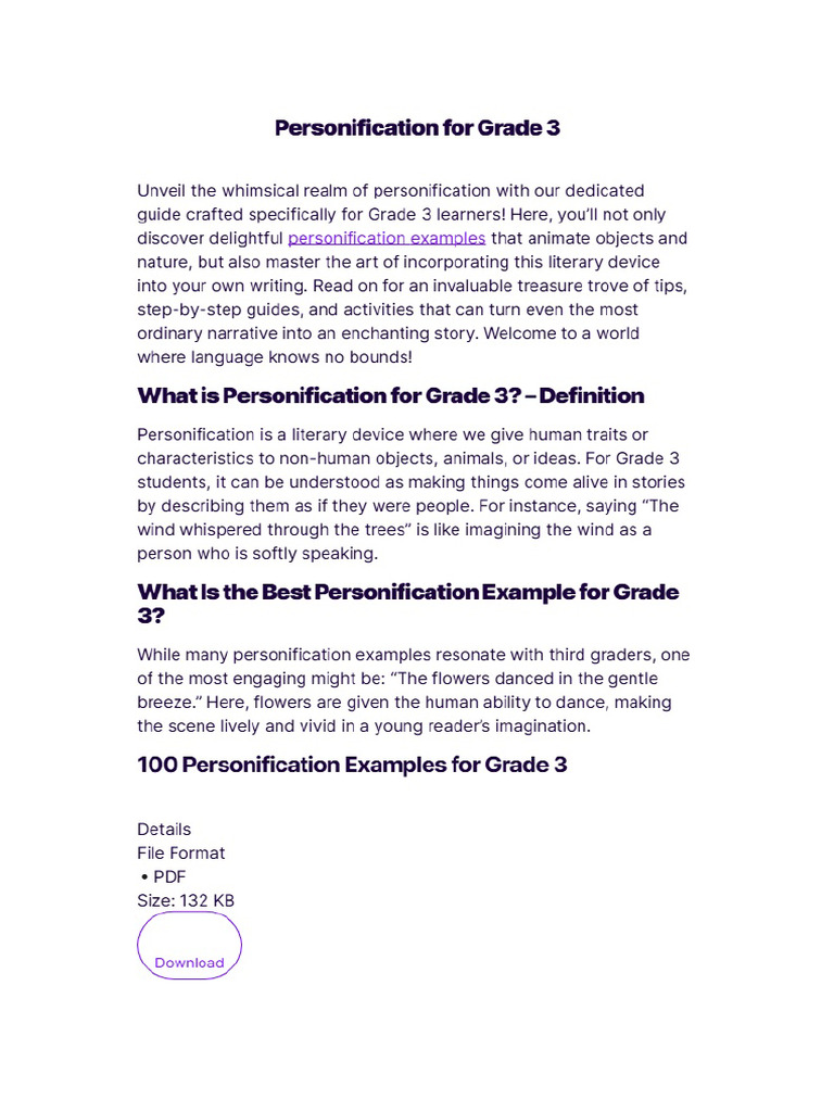 Personification 4 | PDF
