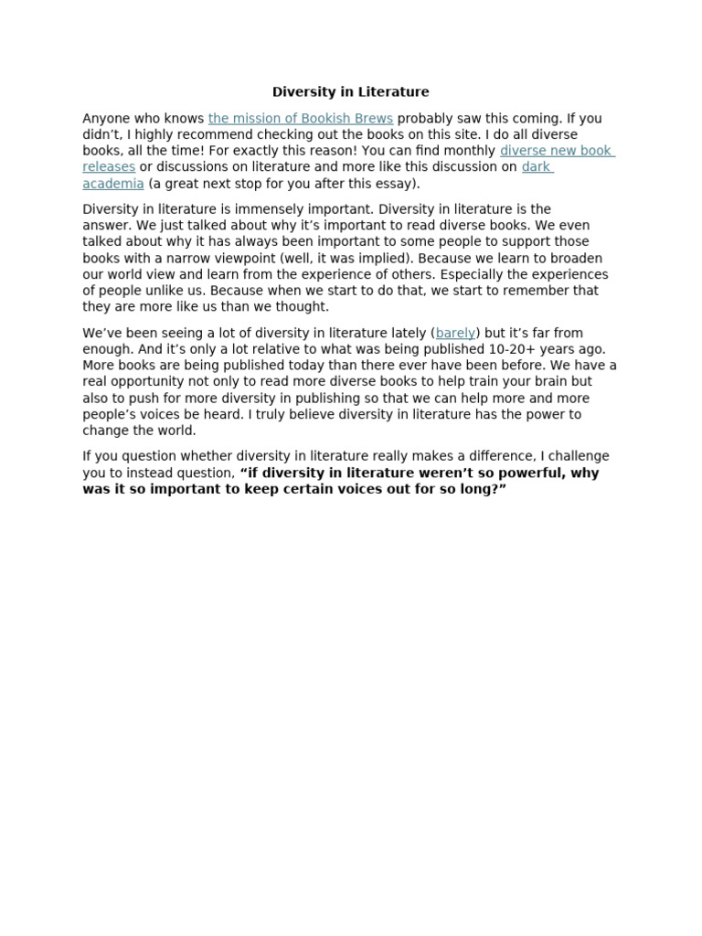 Why Is Literature So Important | PDF | Social Science