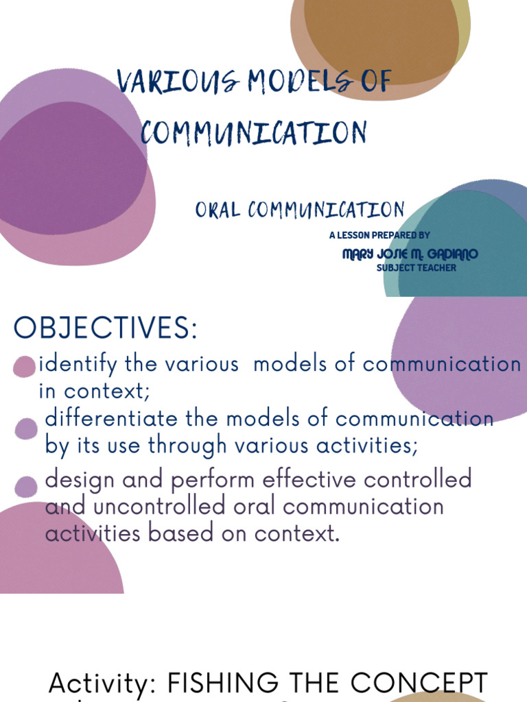 Various Models of Communication | PDF | Communication | Career & Growth