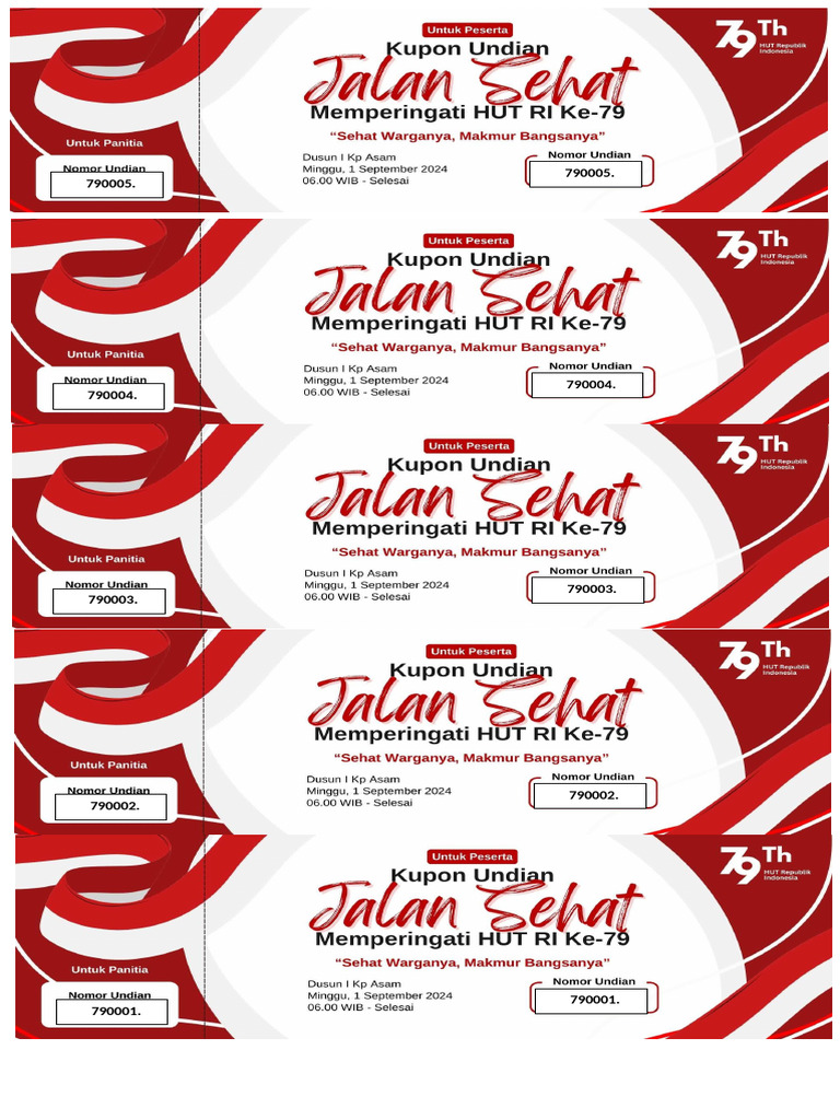 Kupon Jalan Santai | PDF