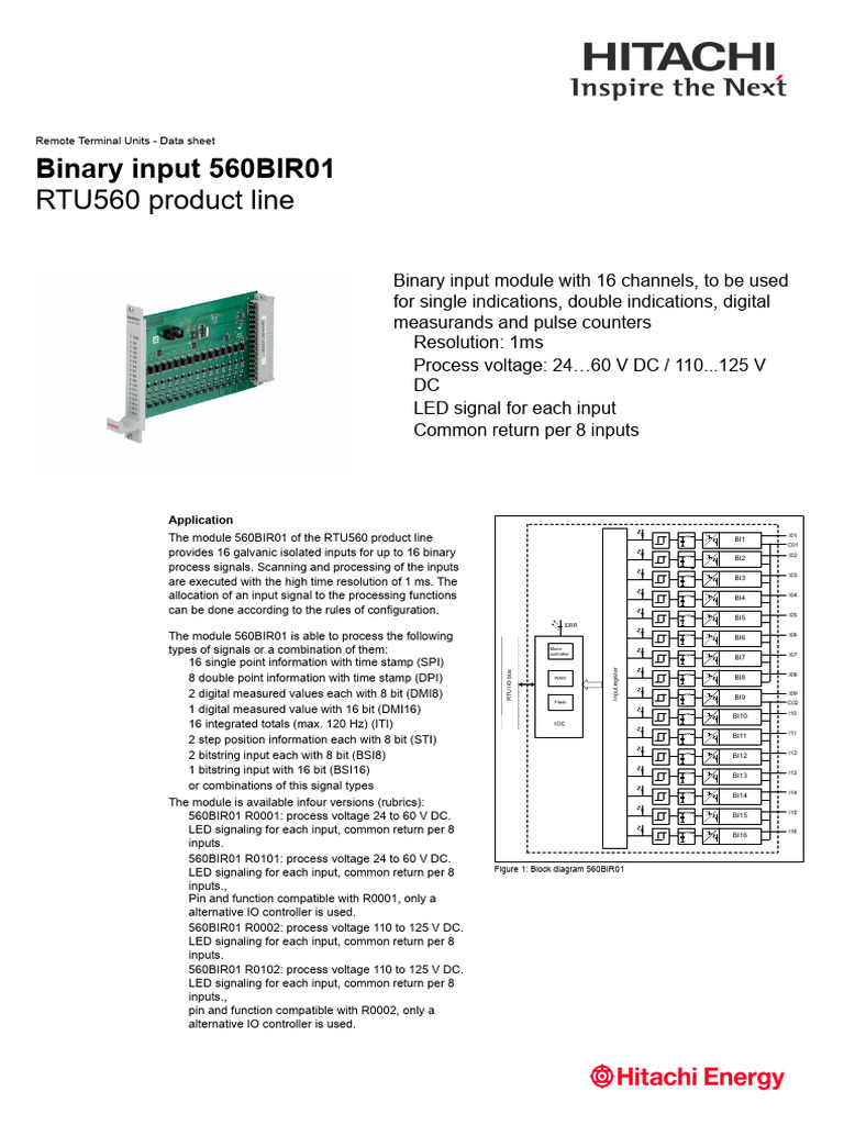 560BIR01 DS en | PDF