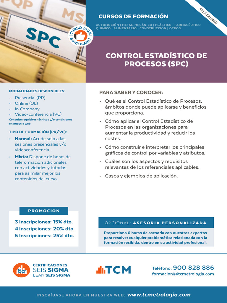 Control Estadistico de Procesos SPC | PDF