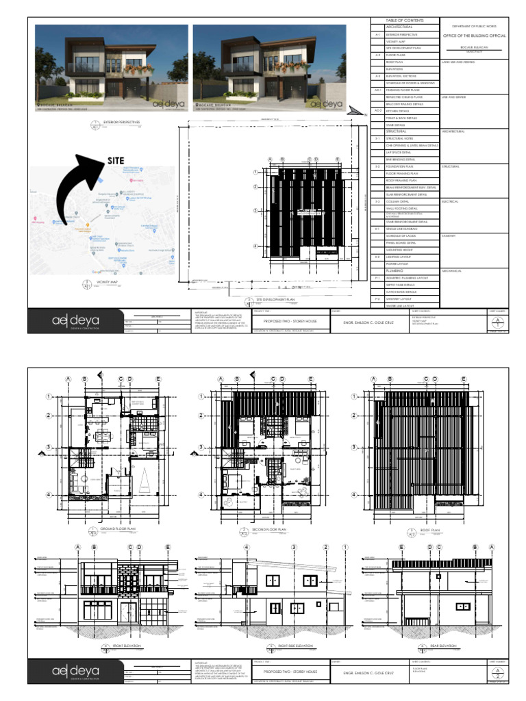 AEDEYA - Proposed Two-Storey Residential | PDF