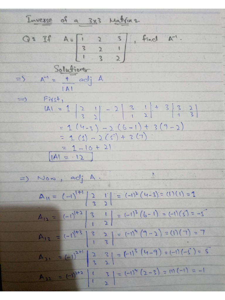 3x3 Matric Inverse | PDF
