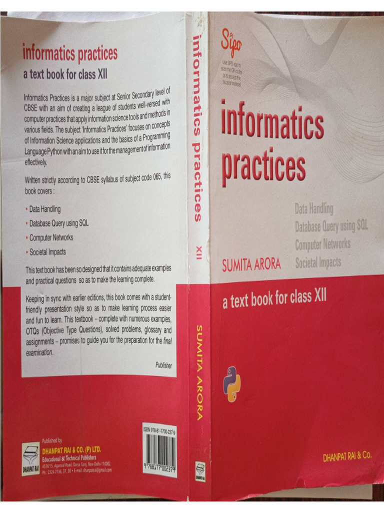 Sumita Arora Xii 2020-21 Information Practices | PDF