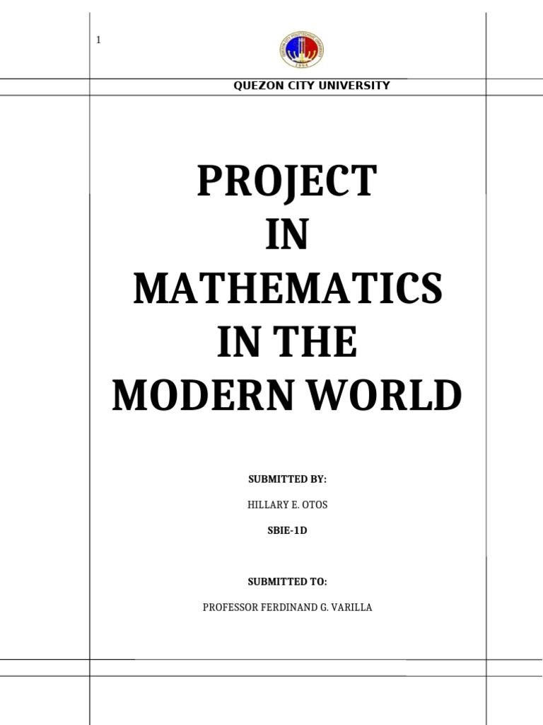 Otos Hillary E. MMW Midterm Period Sample Project | PDF