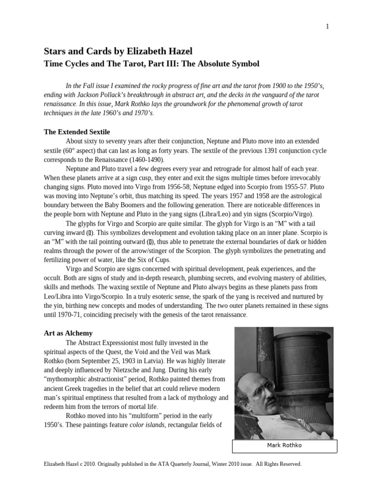Stars and Cards Time Cycles and The Taro | PDF