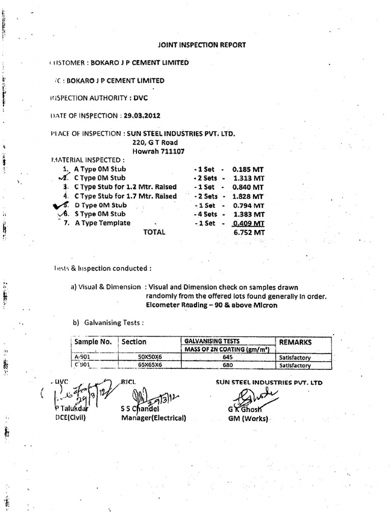 Bom D Type Stub | PDF