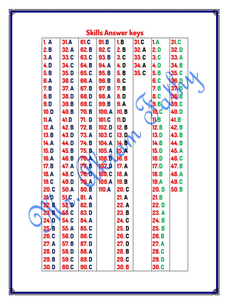 Skills Answers 1 | PDF