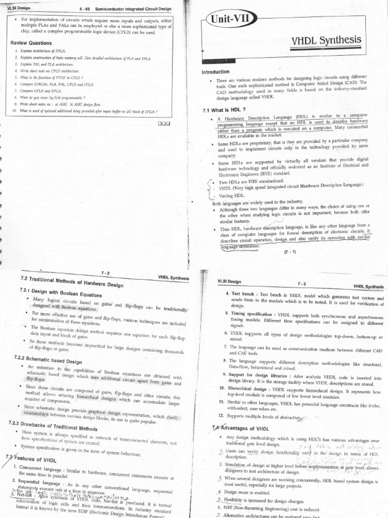 Vhdl Synthesis 1 Unit 5 Pdf