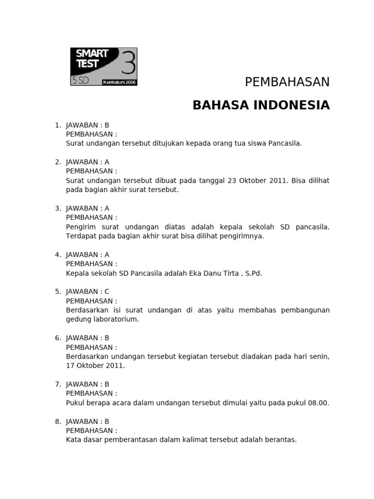 Pembahasan ST 3 - 5SD - K06 INAING QC | PDF