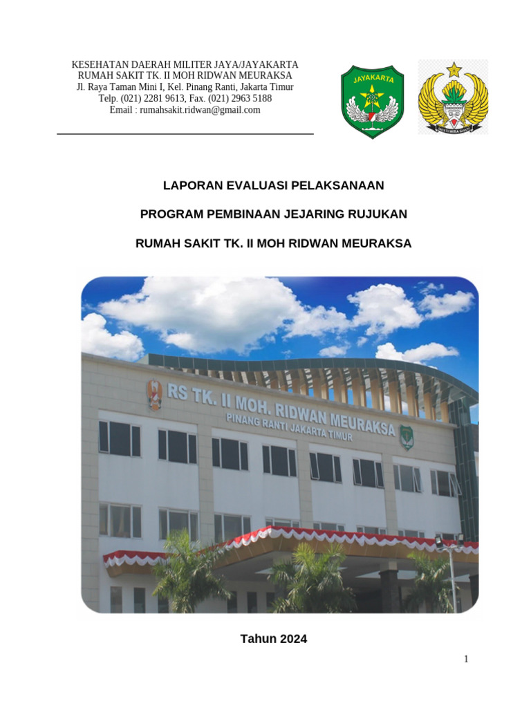 Laporan Evaluasi Kegiatan Program Pembinaan Jejaring Rujukan | PDF